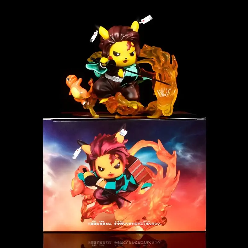 OverJoyz,Action Figure Pikachu Demon Slayer - Tanjiro ( Charmander FIRE )