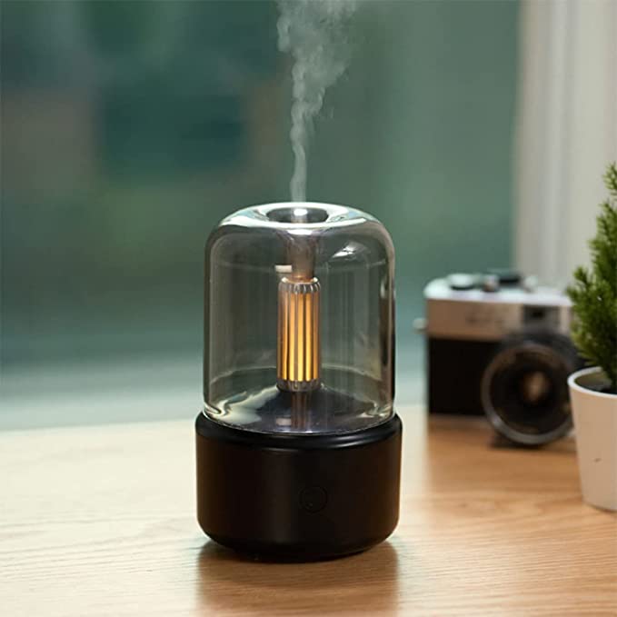 OverJoyz,Candlelight Flame Air Diffuser, Portable Essential Oil ...